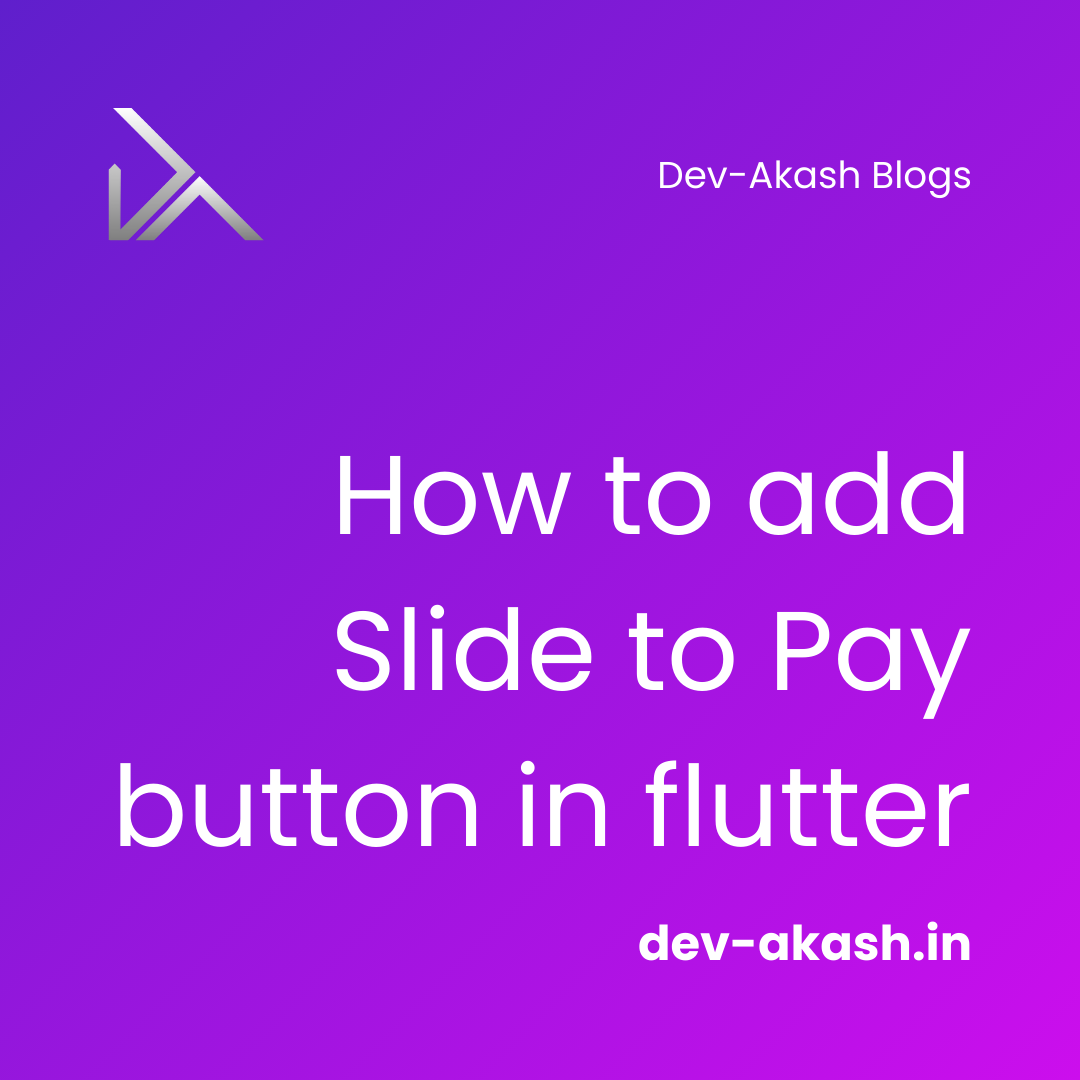 How to add Slide to Pay button in flutter